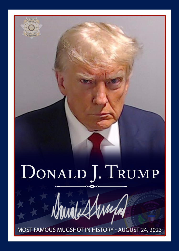 Trump Mugshot Trading Card – Patriot Powered Products