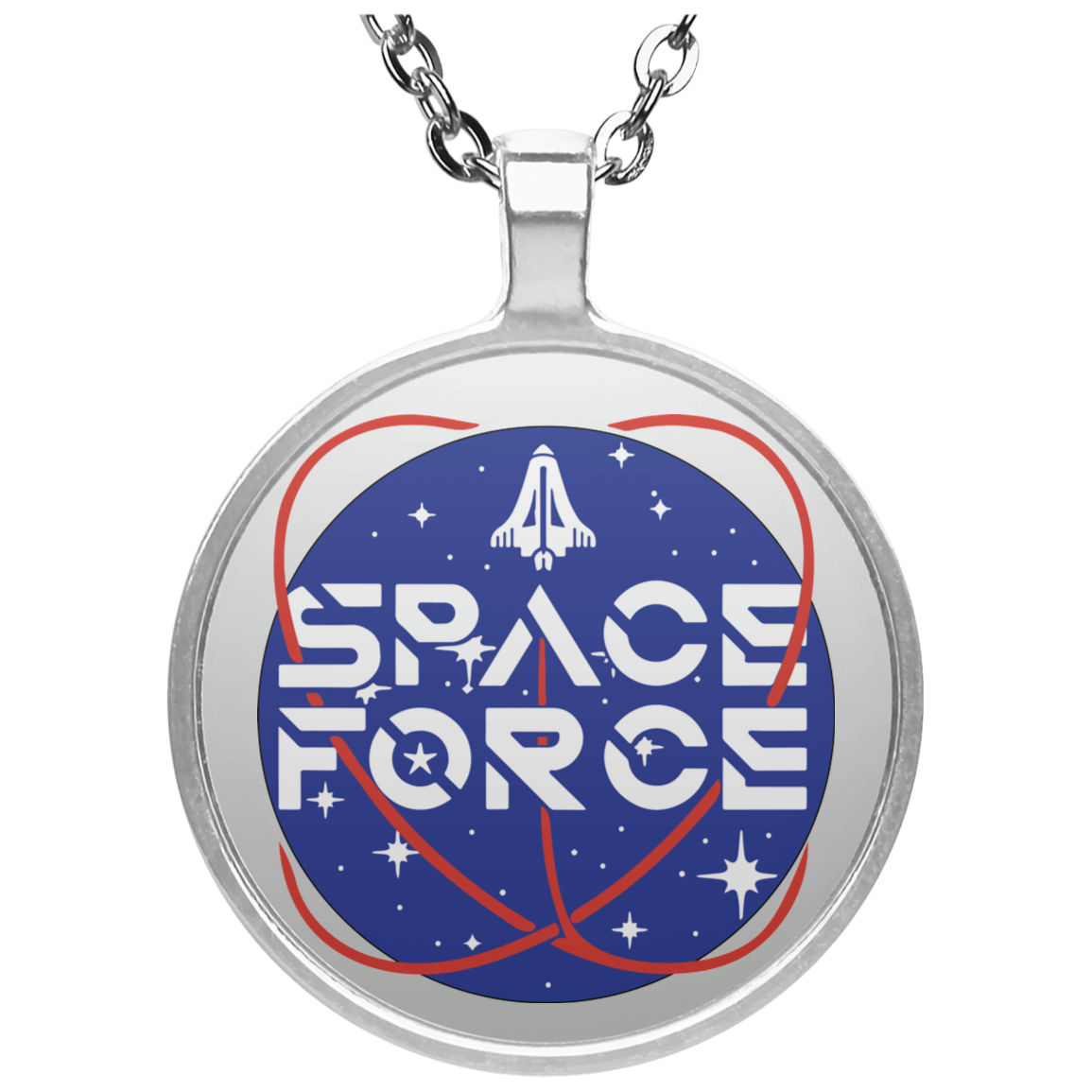 Trump's Space Force Logo Circle Necklace – Patriot Powered Products