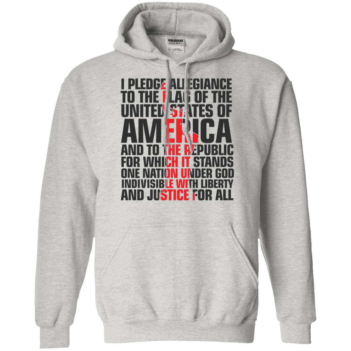 USA Pledge of Allegiance Patriotic Pullover Hoodie – Patriot Powered ...
