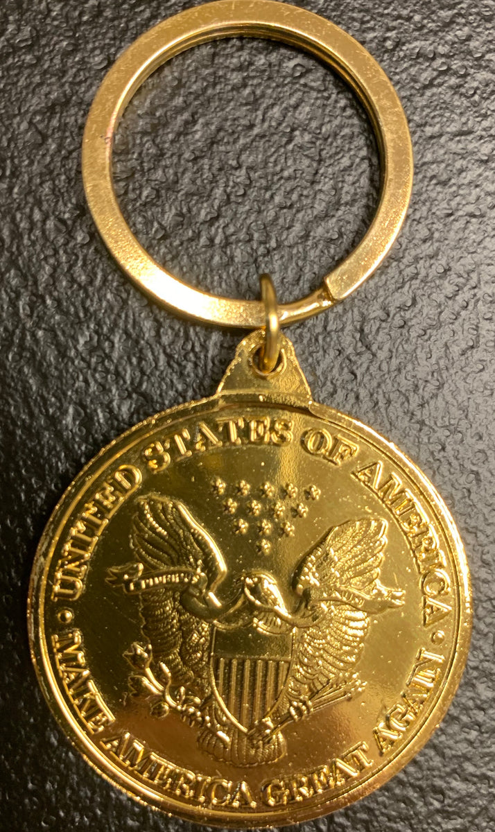 MAGA Gold-Plated Trump Keychain – Patriot Powered Products