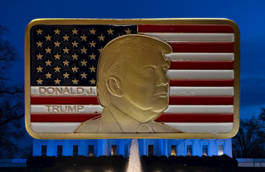 Trump USA Flag Gold Bar – Patriot Powered Products
