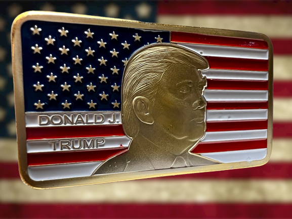 Trump USA Flag Gold Bar – Patriot Powered Products