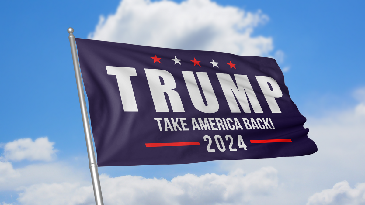 Trump 2024 Take America Back Navy Flag – Patriot Powered Products