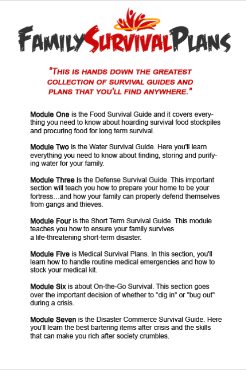 Family Survival Plans [printed book] – Patriot Powered Products